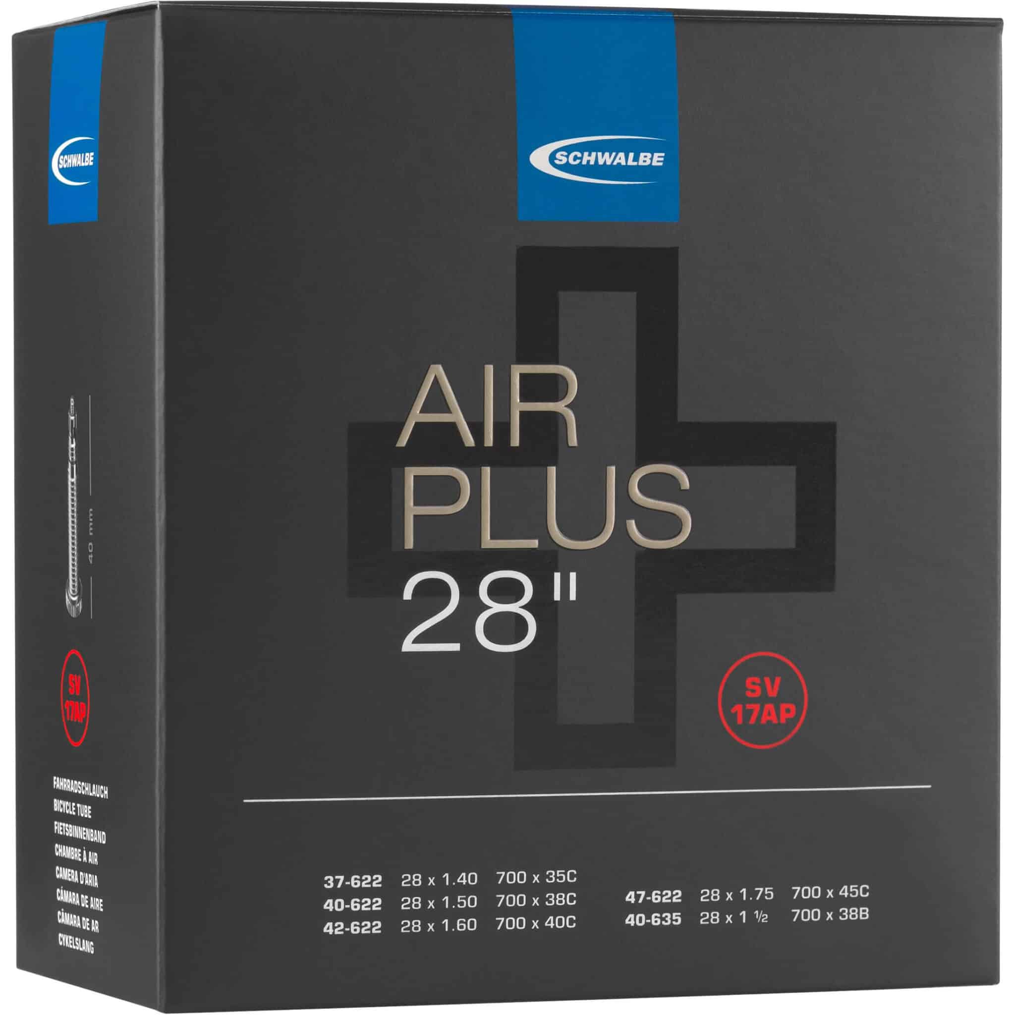 Schwalbe binnenband SV17AP Air plus 28 x 1.40 - 1.75 fv 40mm ...