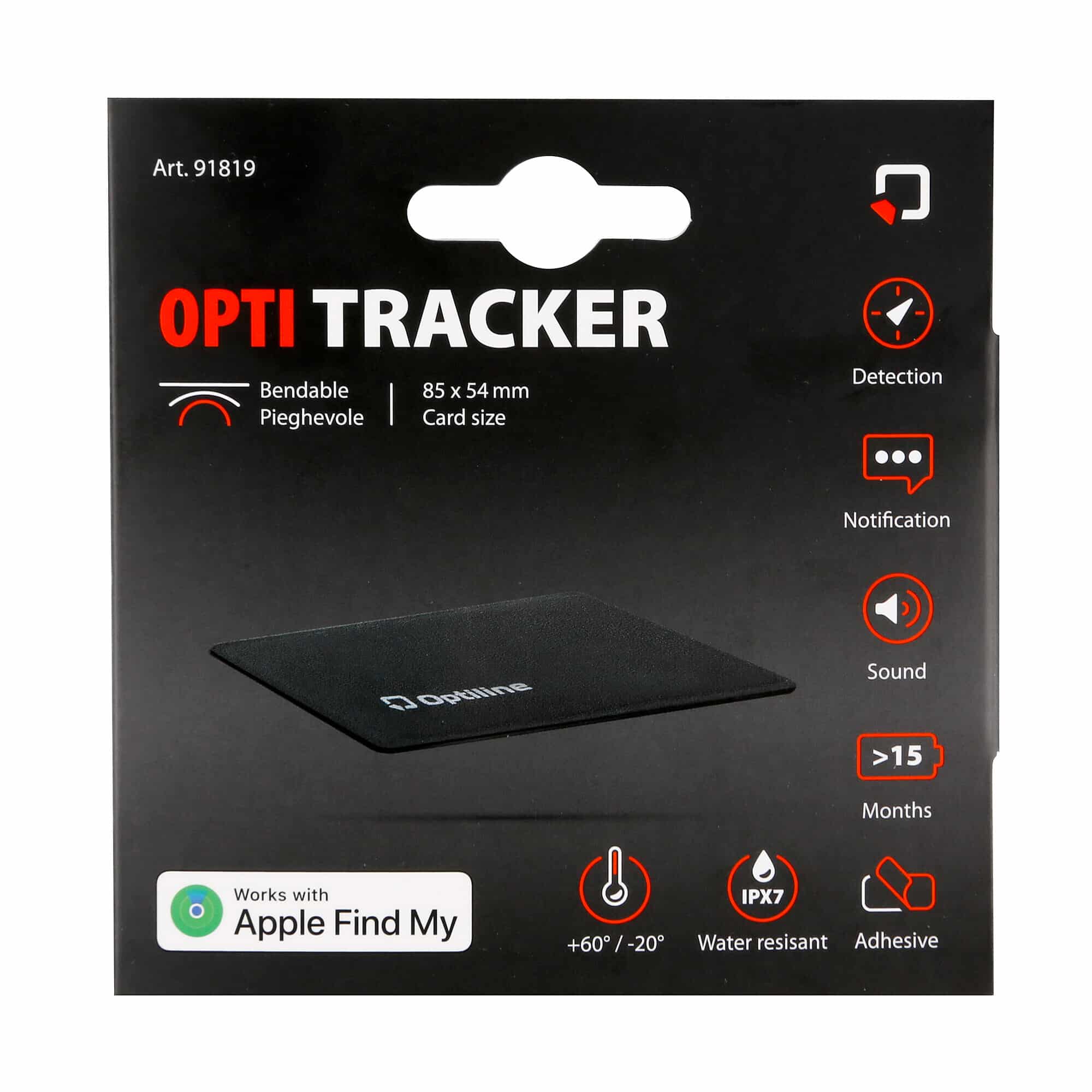 Optiline Tracker Flex, Ultra-thin foldable adhesive locator ...